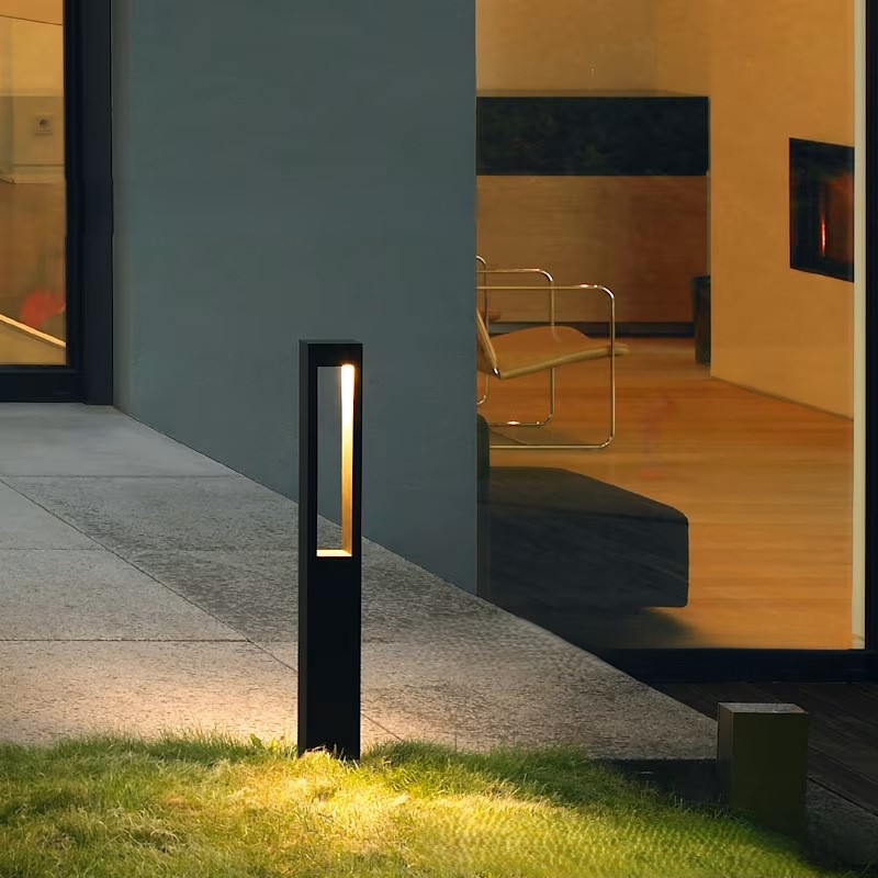 Solvero Bollard Light | Modern Open-Frame LED Bollard by Luzion